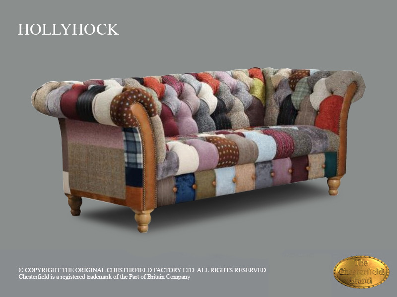 Chesterfield Harristweed 2 Sitzer Hollyhock Chesterfield